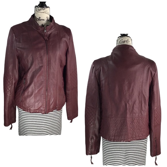 YMI | Jackets & Coats | Ymi Faux Leather Moto Jacket Burnt Orange Xl ...